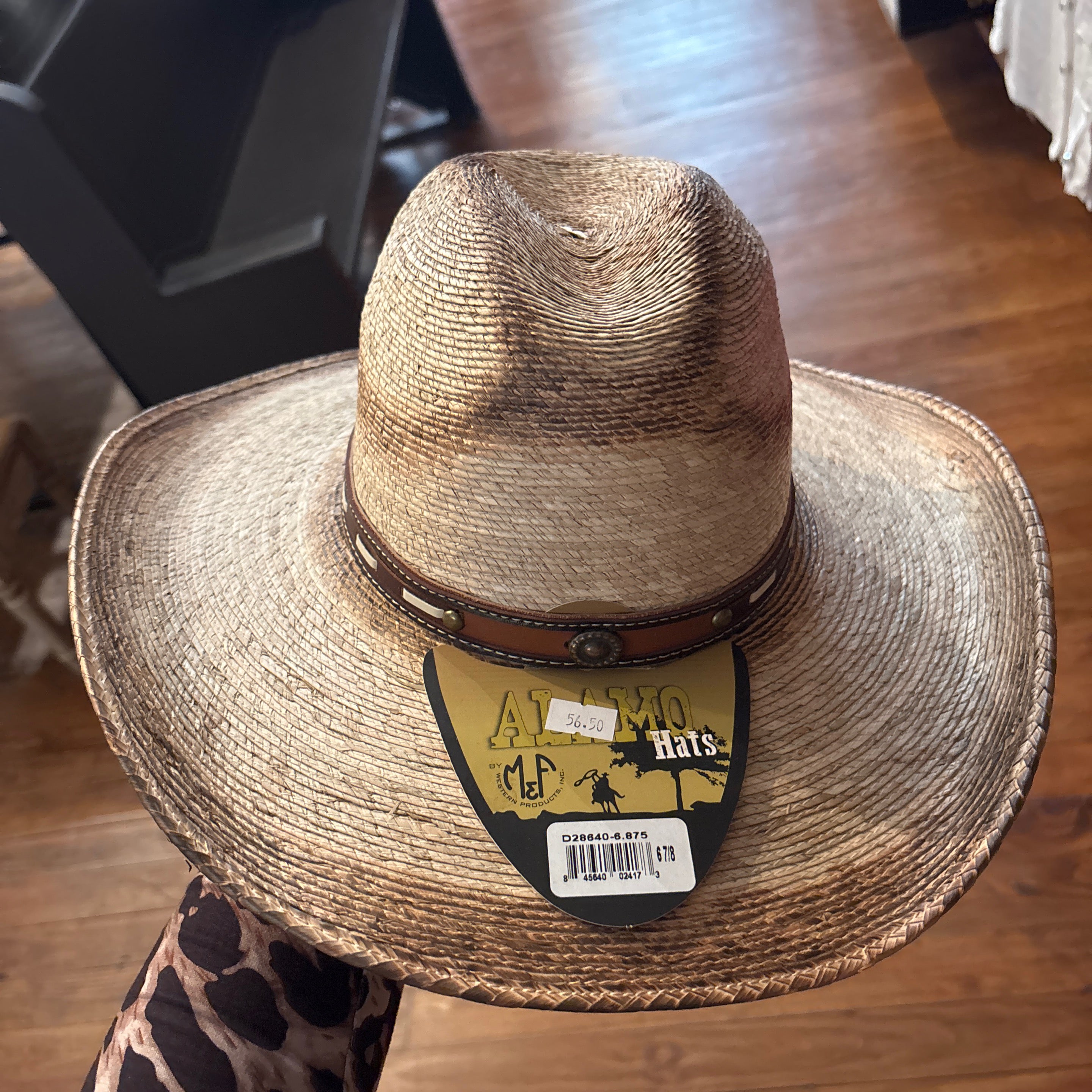 D28640-6.875 4.25 in. Carson Palm Wind Crown Cowboy Hat | Country Cowboy
